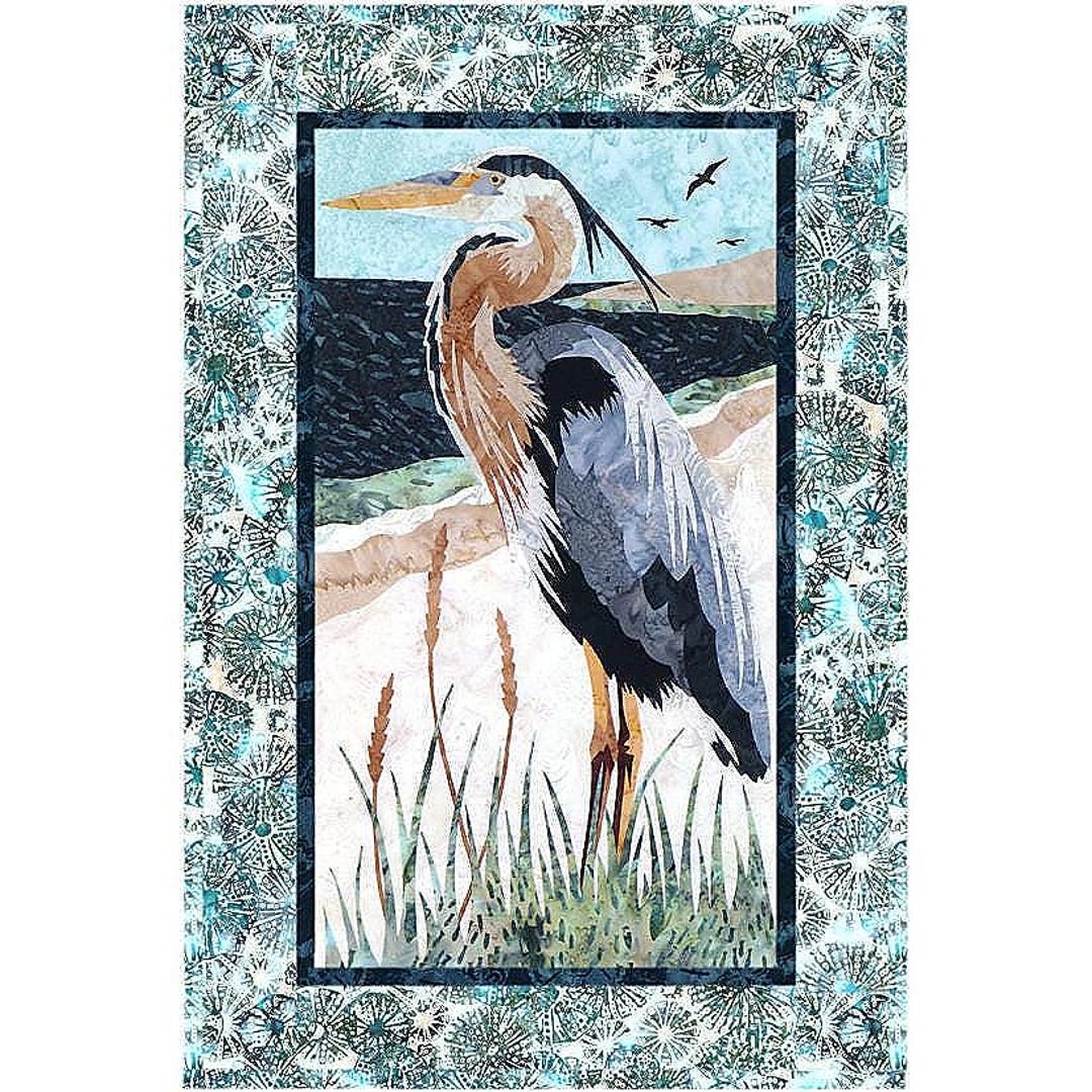 Wildfire Designs Alaska Along the Shores Blue Heron Applique Quilt ...
