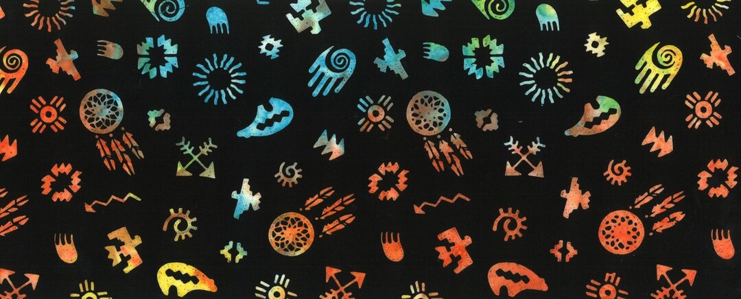 Hoffman Fabrics Flair Native Symbols Batik Fabric S2311-615-flair - Etsy