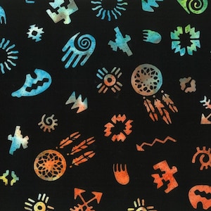 Hoffman Fabrics Flair Native Symbols Batik Fabric S2311-615-flair - Etsy