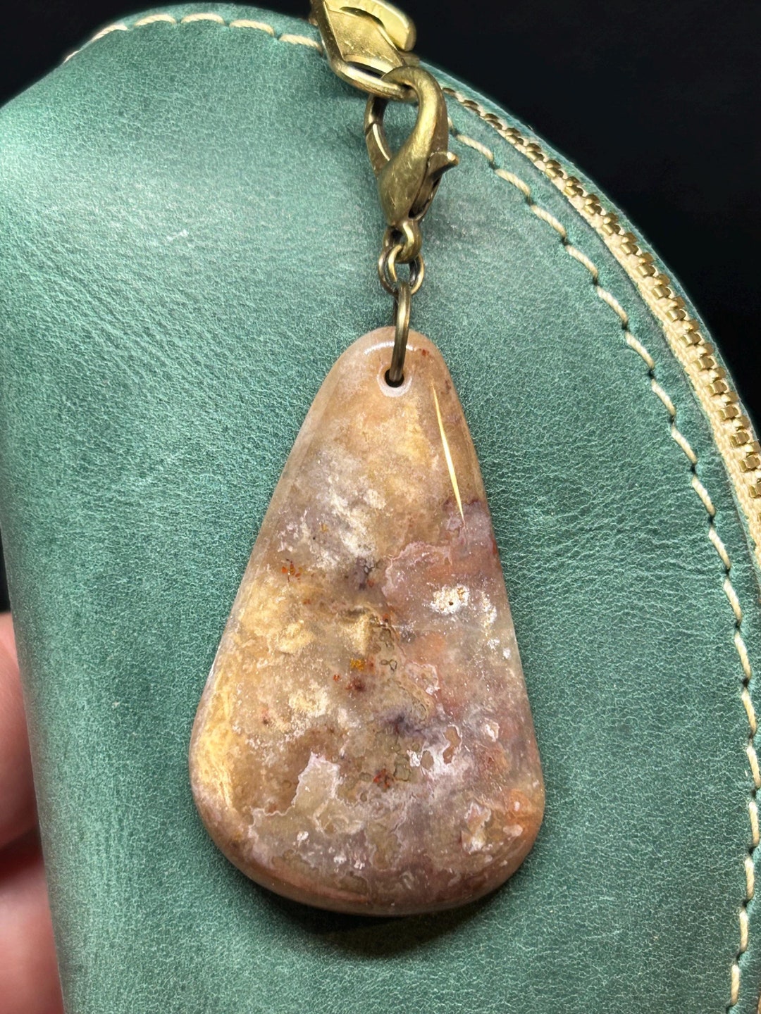 Hand Collected Yellowstone Jasper Pendant: Peachy Pink Montana Agate - Etsy