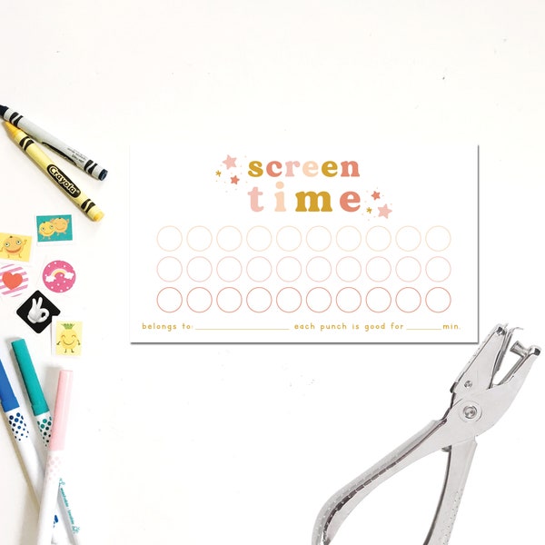 Chore Punch Card - Etsy