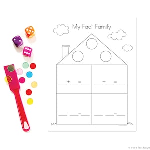 fact family coloring sheet