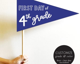 First Day of School Back to School Sign Custom Color | Etsy