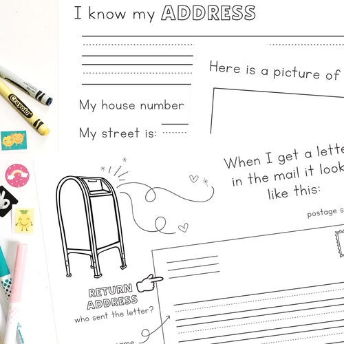 Address Practice Where I Live House Address Hand | Etsy