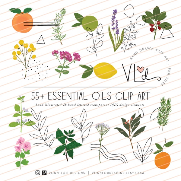 Essential Oil Clipart - Etsy