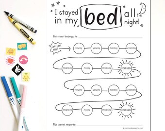 Sleep Reward Chart bed time I can stay in my own bed Sleep | Etsy