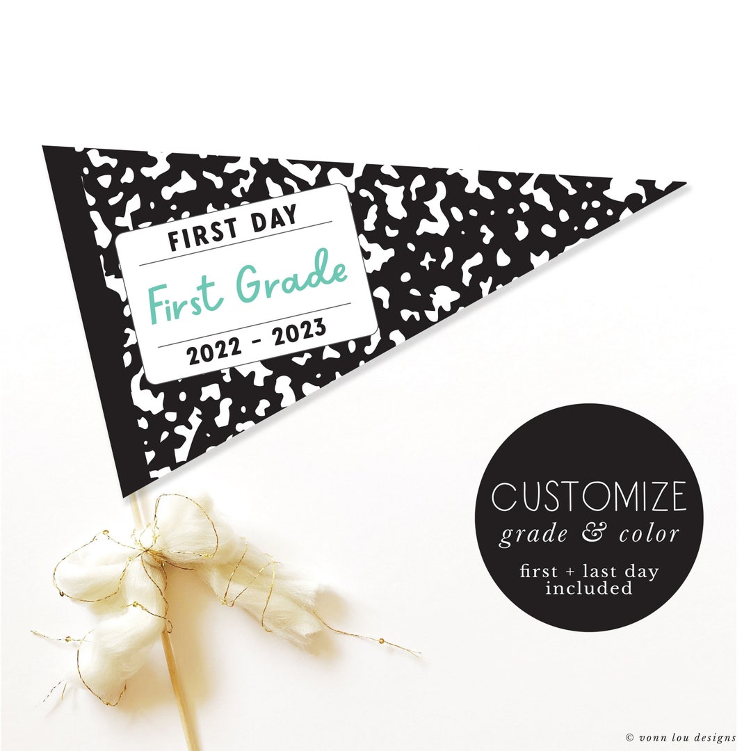 First Day of School Choose Grade Back to School Composition Notebook ...