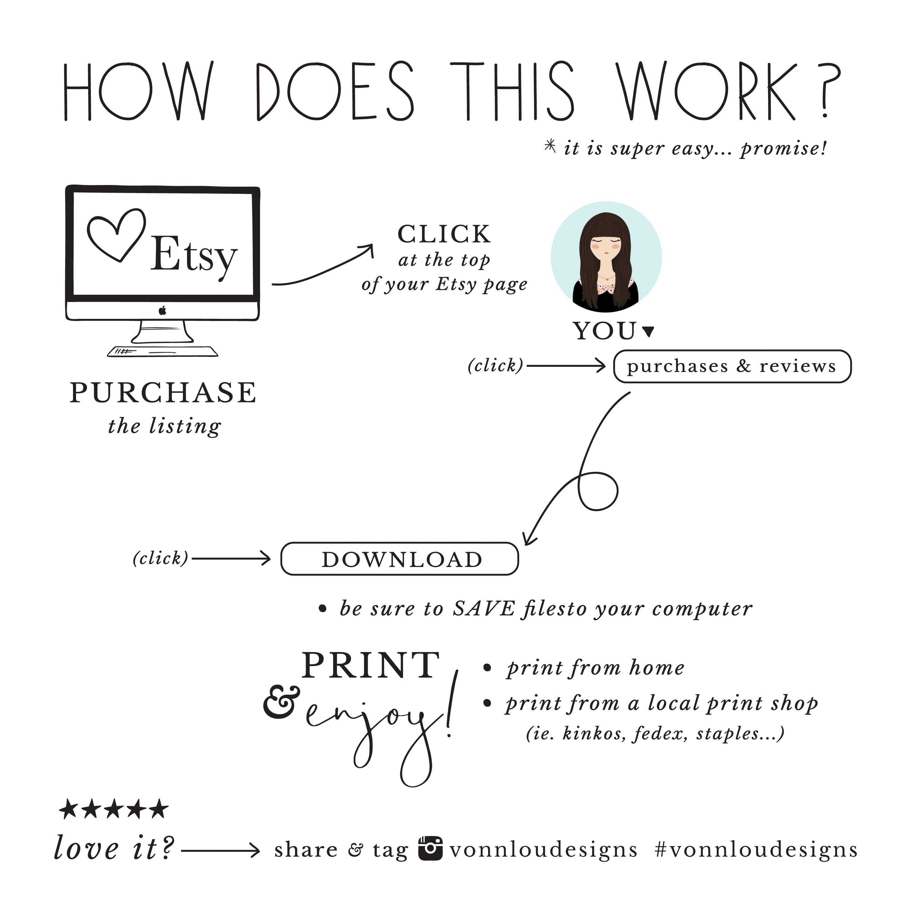 Homework chart printable instant download DIY hand | Etsy