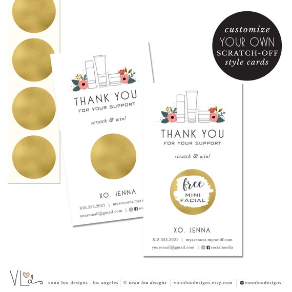 Printable Scratch off Cards Original Hand Illustrated - Etsy