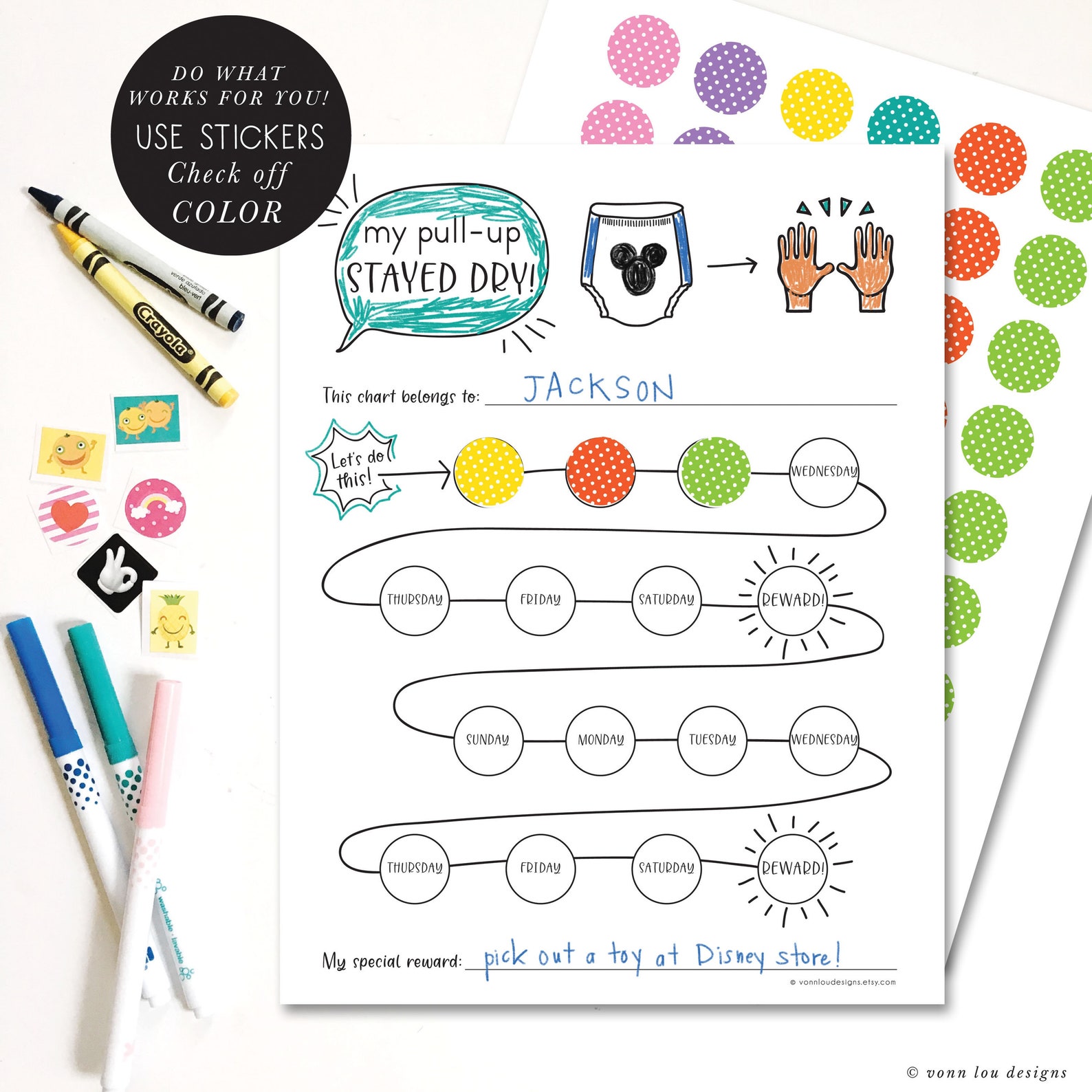 Potty reward chart pull up reward card potty training | Etsy