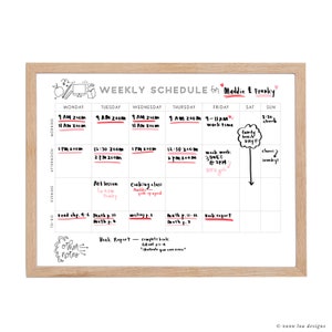 Weekly Schedule School Schedule Distance Learning Zoom Tracker Hand ...