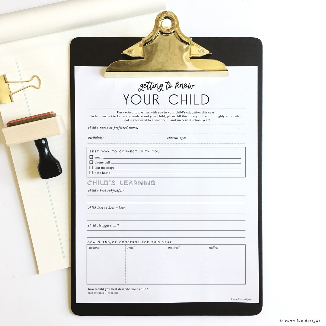 Teacher Survey - Parent and Student Survey - Getting to Know Your ...