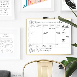 Weekly Schedule School Schedule Distance Learning Zoom Tracker Hand ...
