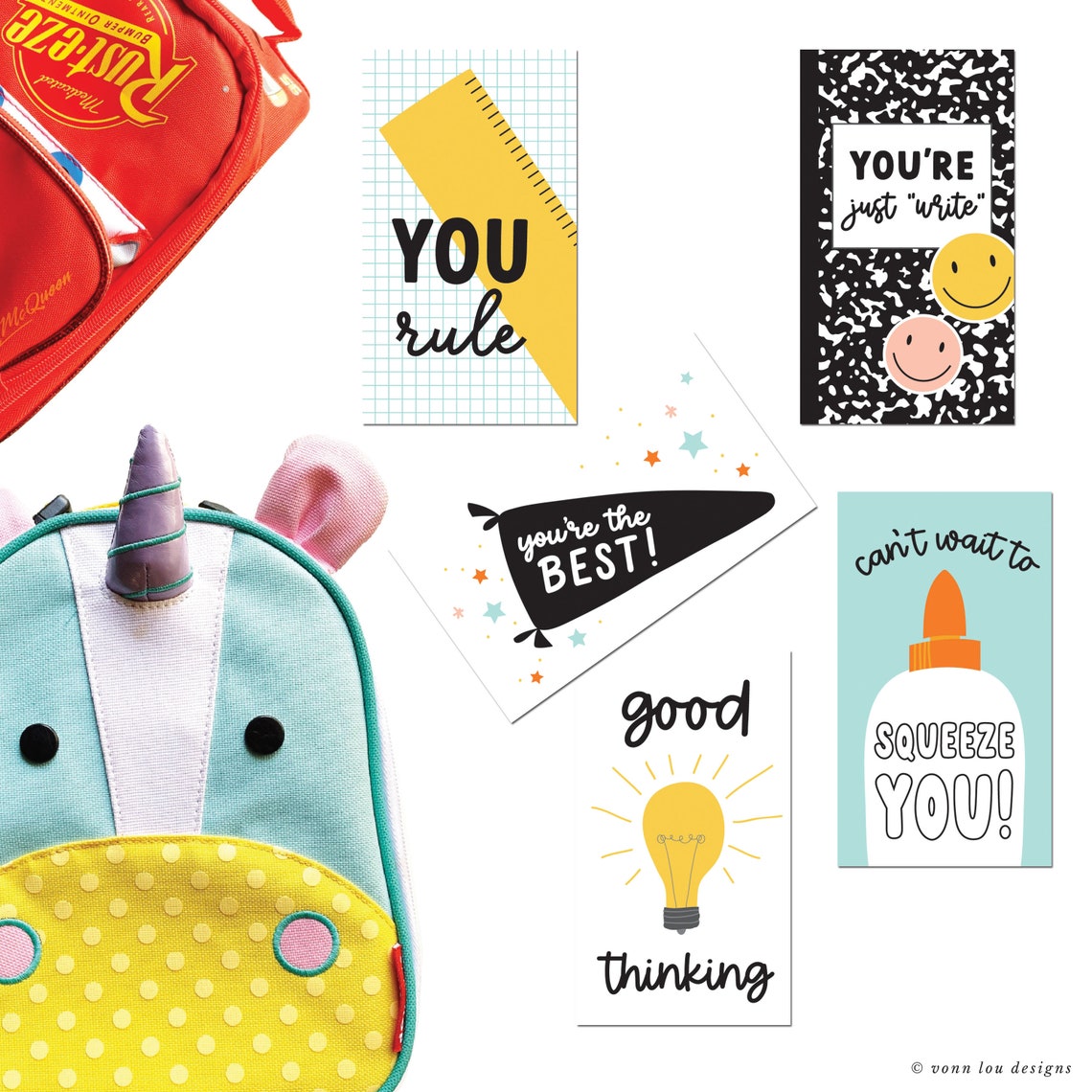 30 mini notes lunch notes lunchbox love notes 6 hand | Etsy