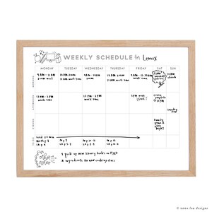 Weekly Schedule School Schedule Distance Learning Zoom Tracker Hand ...