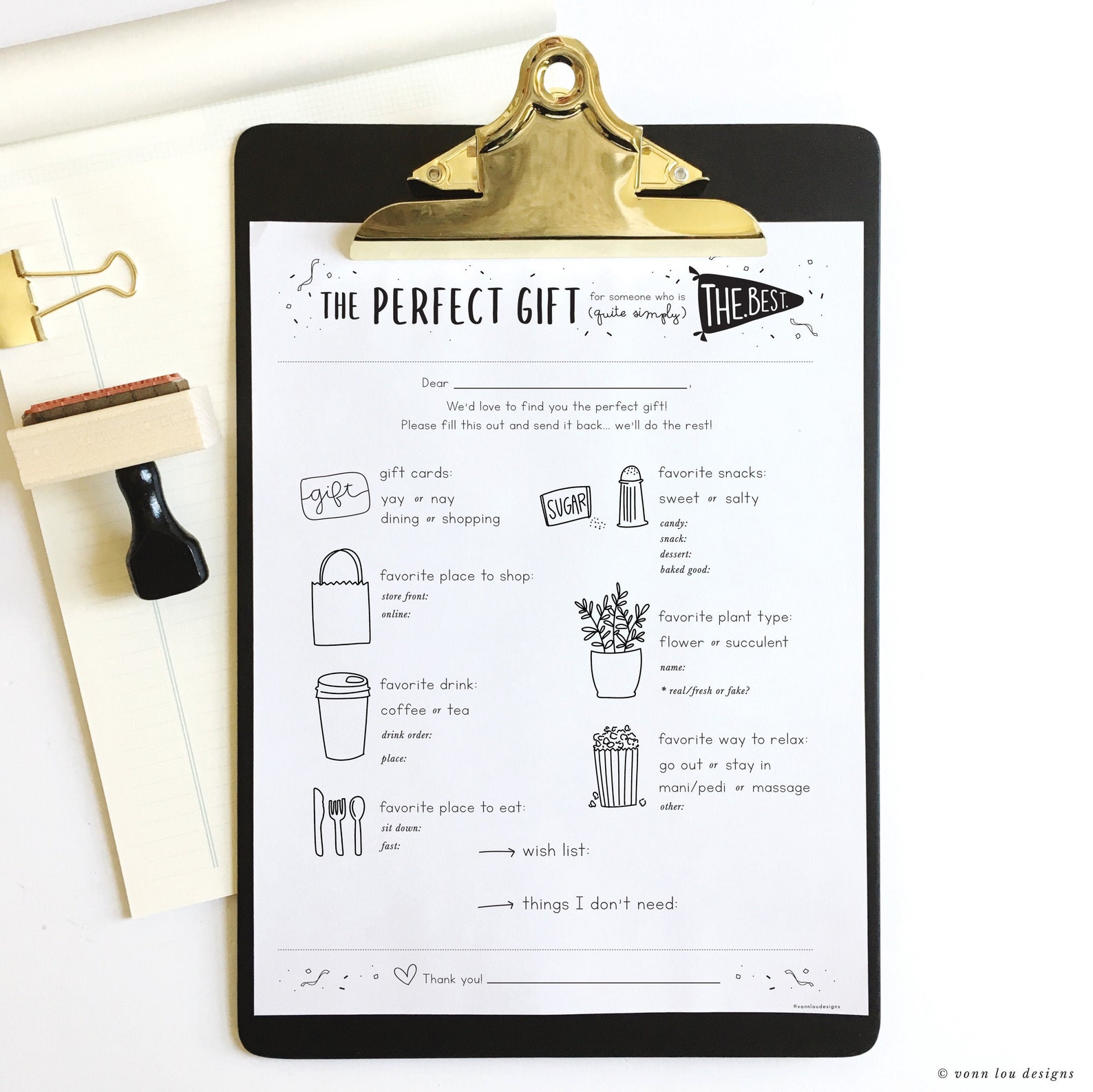 Perfect Gift Survey Teacher Favorites Teacher Survey Pta - Etsy