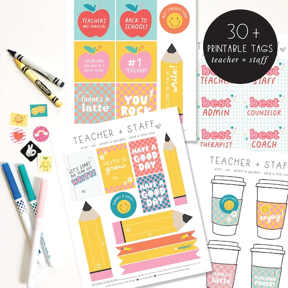Teacher and Staff Gifts Printable Back to School Teacher - Etsy