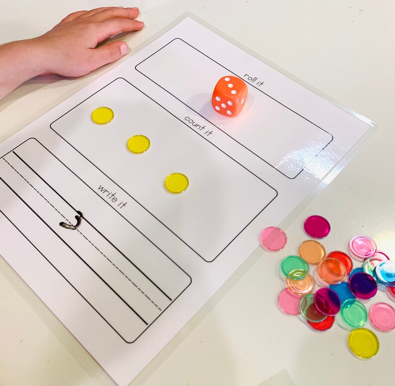 Math Practice SET of 3 Hands on Practice Printable Instant | Etsy