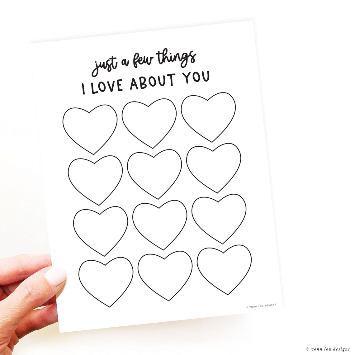 Reasons I Love You Love List Printable Valentines Day - Etsy