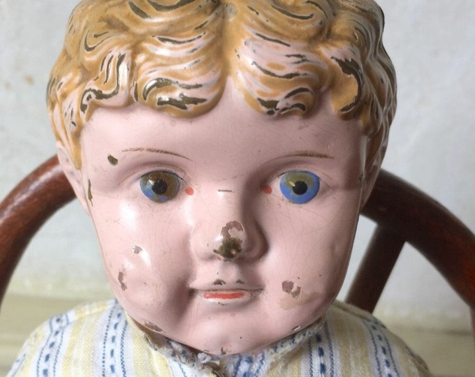 Antique German C1900 Metal Head Minerva Doll 17 Inches - Etsy