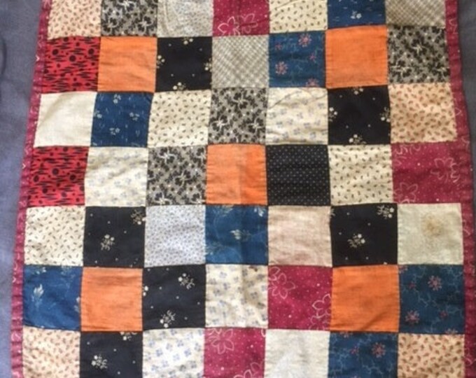 Authentic Antique Calico One-patch Doll Quilt - Etsy