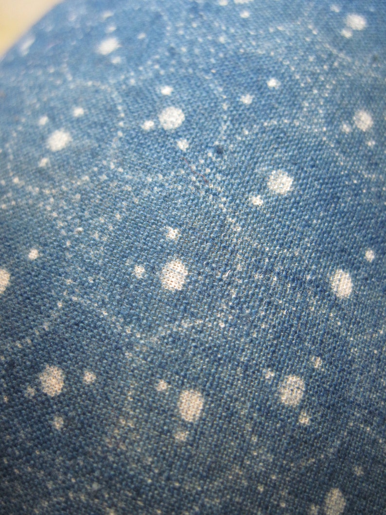 Large indigo blue calico make-do strawberry pincushion cotton | Etsy