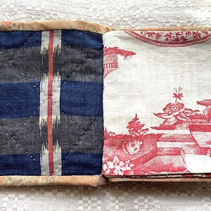 Handmade Sampler Booklet of Antique Red French Floral Fabrics - Etsy