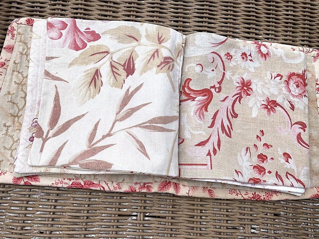 Fabric Sampler Booklet of Pink Antique French and English Fabrics - Etsy