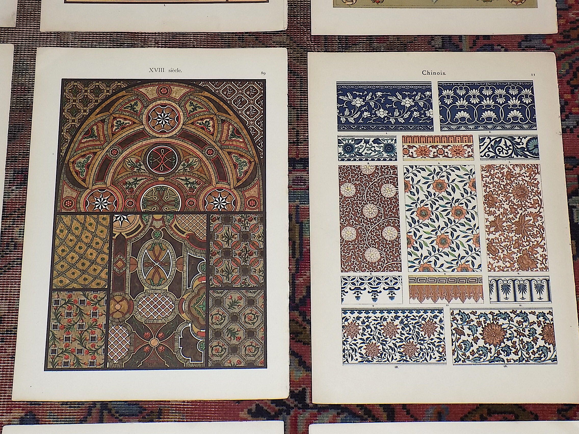 Authentic Antique Lithographs-ornamental Designs-metallic Inks - Etsy