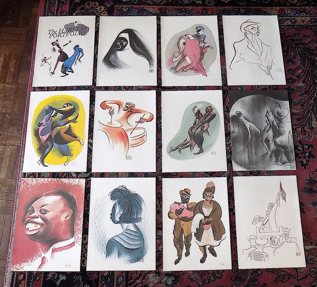 Vintage "al Hirschfeld's Harlem" Lithographs - Set of 12 - Etsy