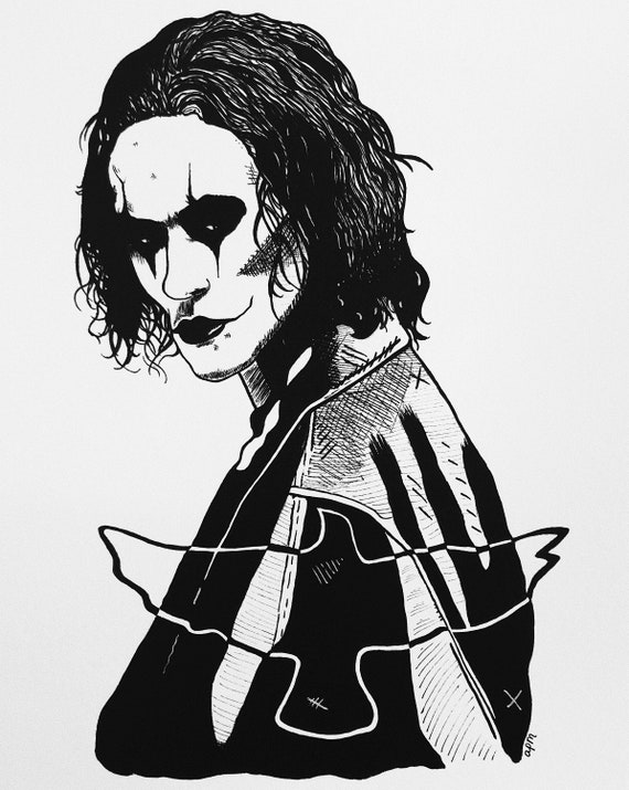 The Crow Brandon Lee Drawing
