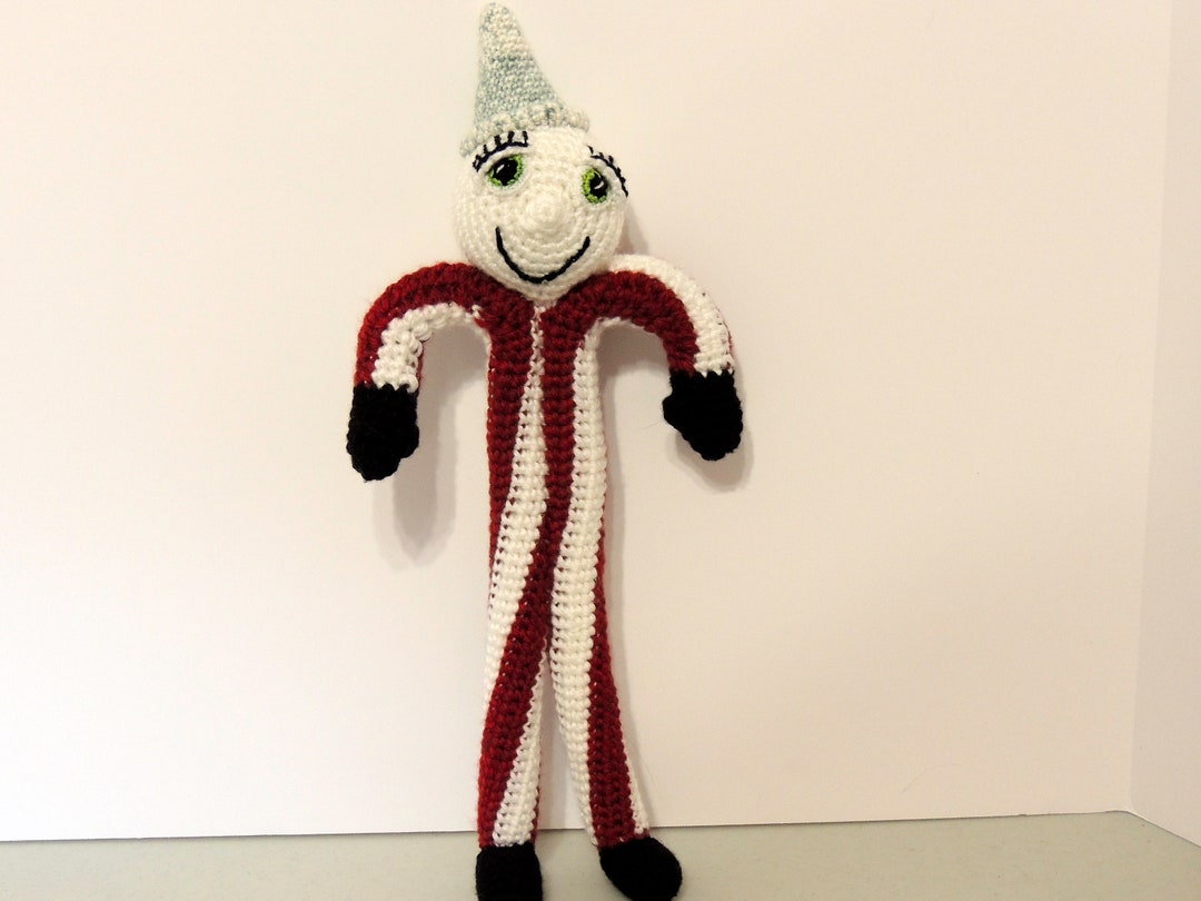 Handmade Candy Cane Man Doll: Amigurumi Christmas Toy - Etsy