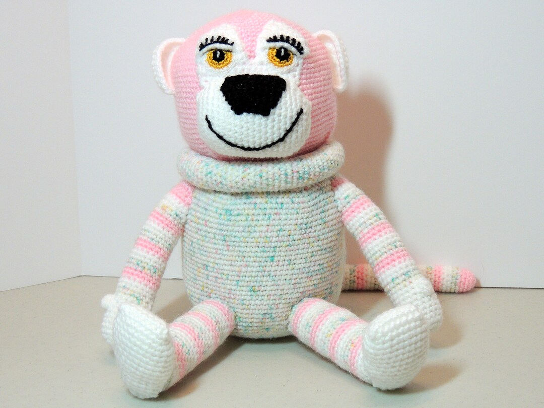 Monkey, Handmade Amigurumi Crocheted Stuffed Animal, Toy, Doll, Baby ...