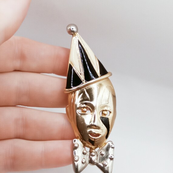 1950s Pierrot Brooch - Classic 1950s Clown Brooch in … - Gem