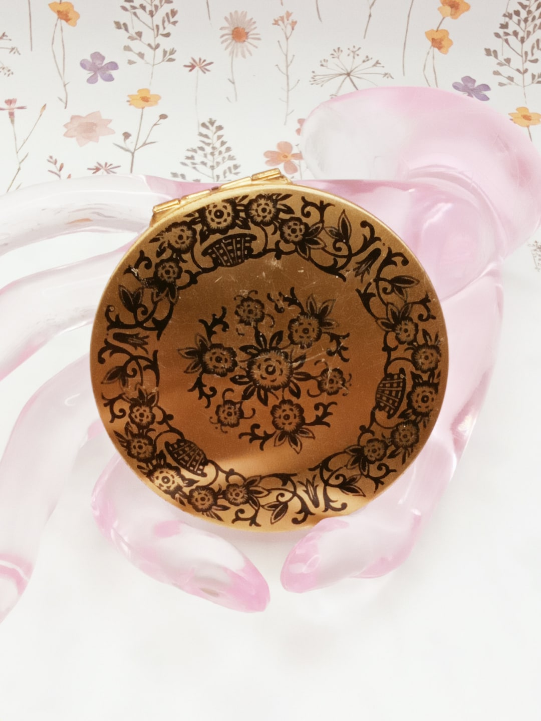 1950s Stunning Vintage Stratton Goldtone Powder Compact Unused ,vintage ...