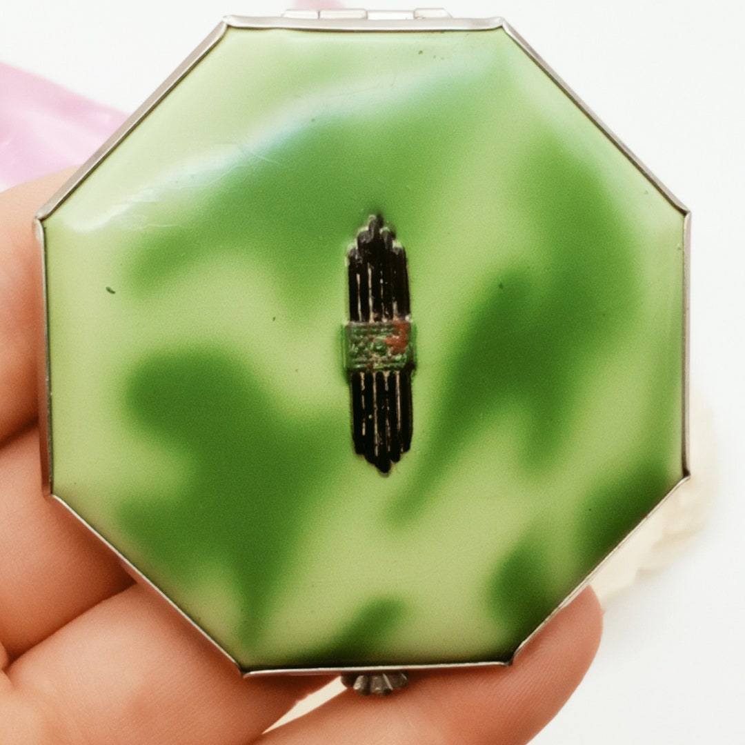 Vintage Art Deco 1930s Gwenda Enamel Tap Flap Compact New Old - Etsy