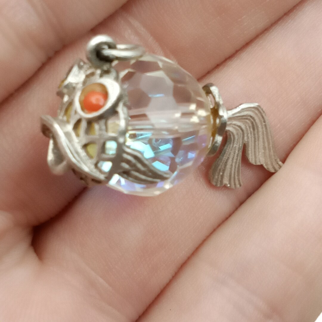 Vintage Silver Stunning Puffer Fish Auroraborealis Charm - Etsy