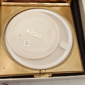 New 1960s Vintage Kigu of London Goldtone Powdercompact Boxed Yellow ...
