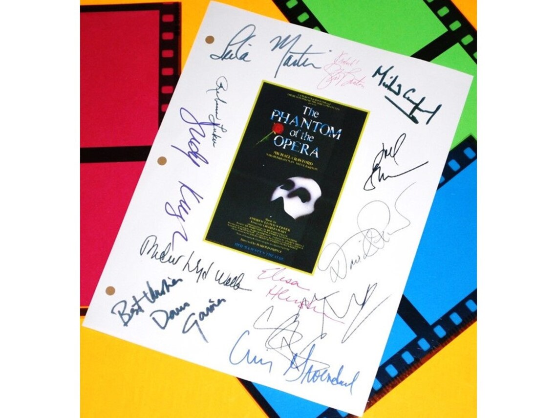 Phantom of the Opera Broadway Production Script Signed - Etsy