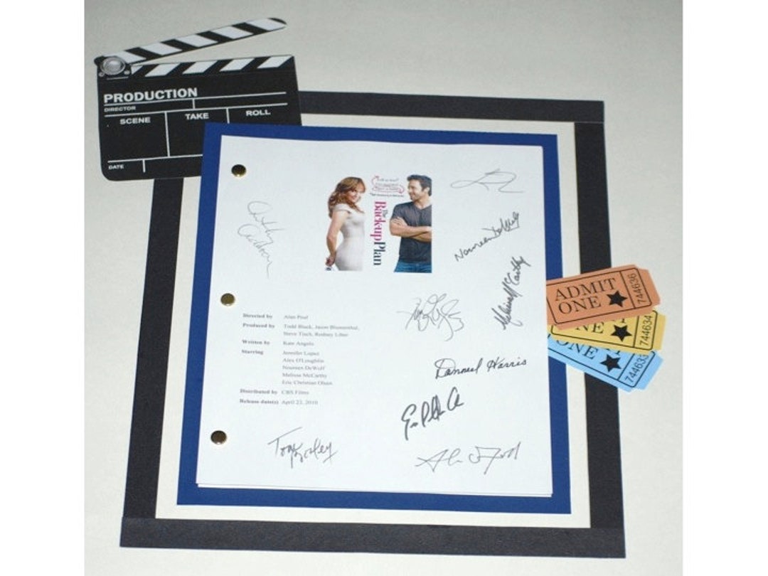 The Back-up Plan" 2010 Movie Script Signed Screenplay Autographed ...