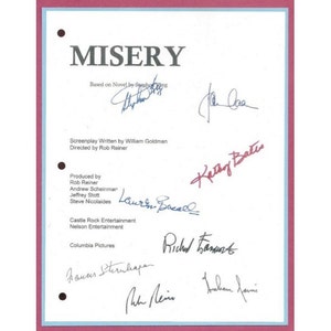 Misery Movie Script Signed Screenplay Autographed: Rob Reiner - Etsy