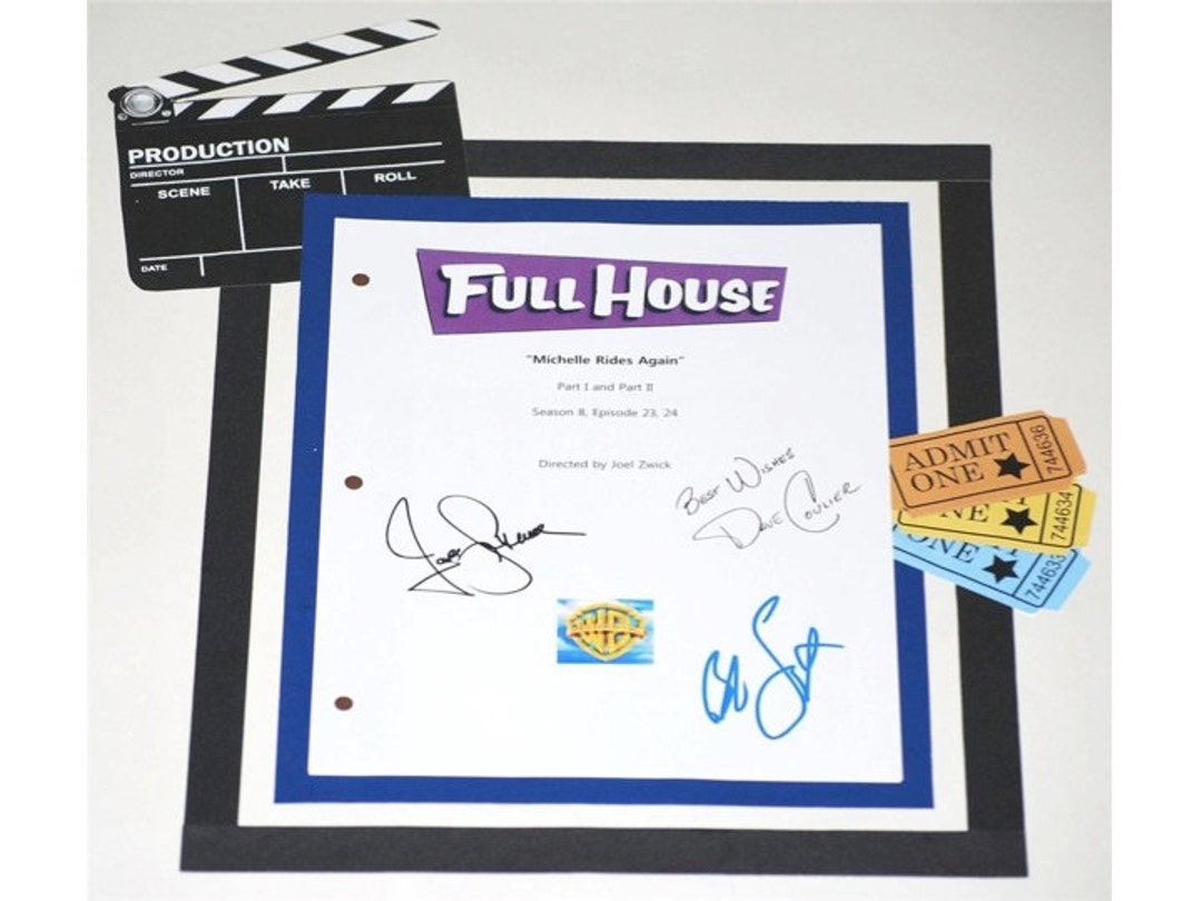Full House "michelle Rides Again" Episode TV Script Autographed: Bob ...