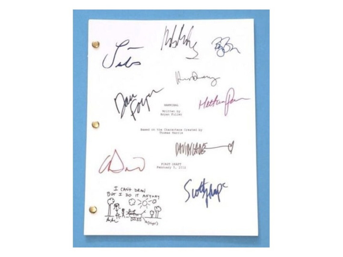 Hannibel Pilot Episode Script Autographed Mads Mikkelsen - Etsy