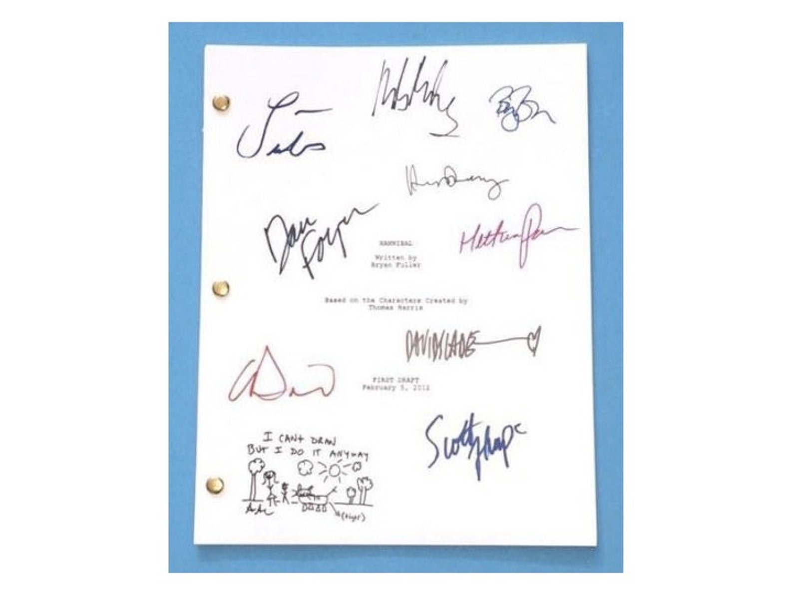 Hannibel Pilot Episode Script Autographed Mads Mikkelsen - Etsy