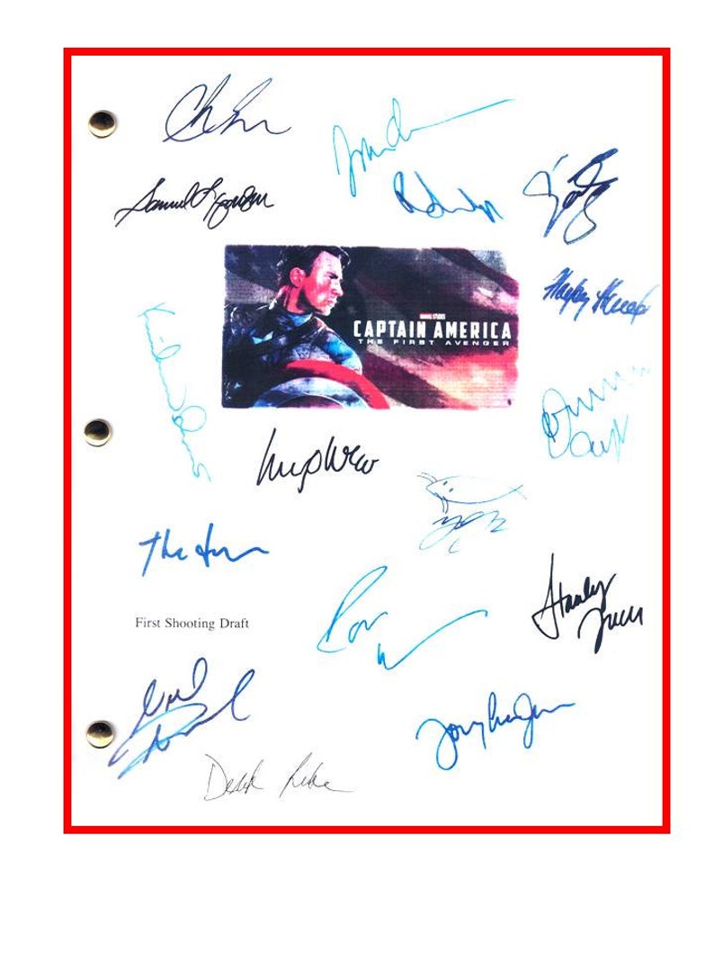 Captain America first Avenger Script Entire Signed - Etsy