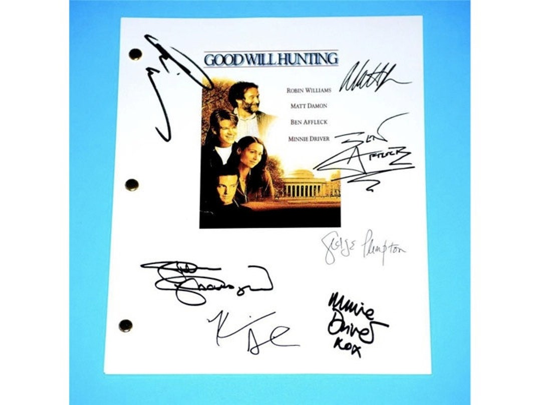 Goodwill Hunting Good Will Movie Signed Script Screenplay Autographed ...