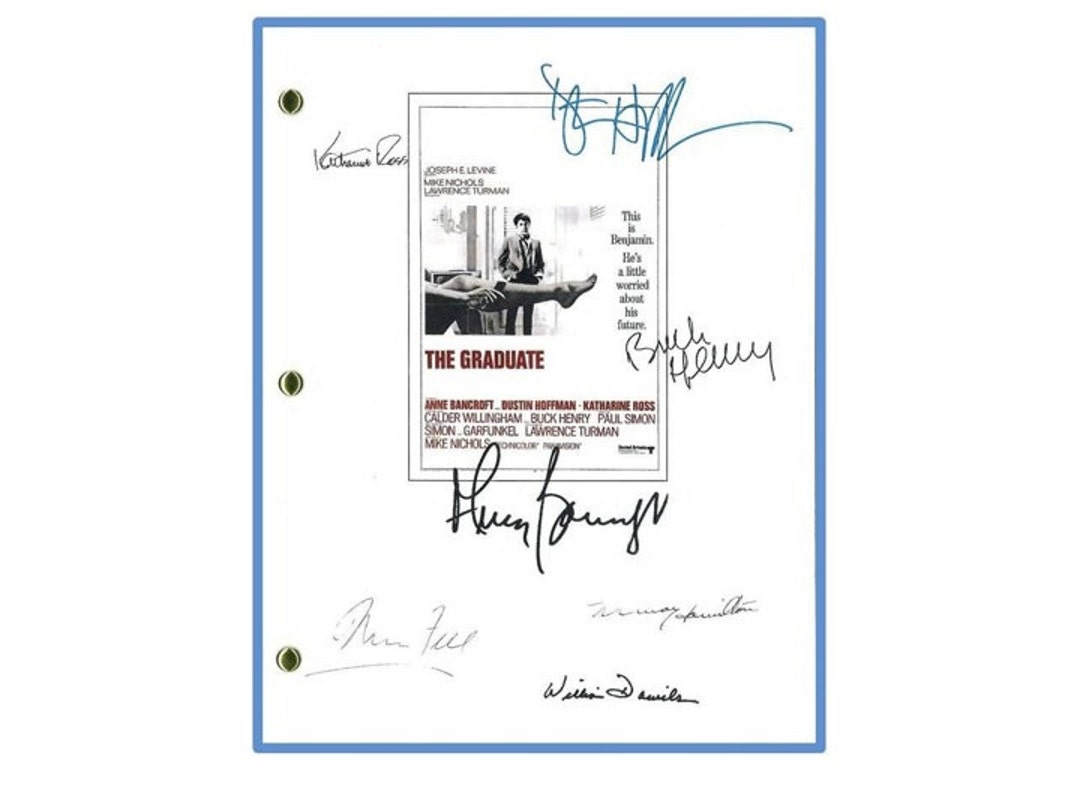 The Graduate Movie Script Signed Screenplay Autographed: Dustin Hoffman ...