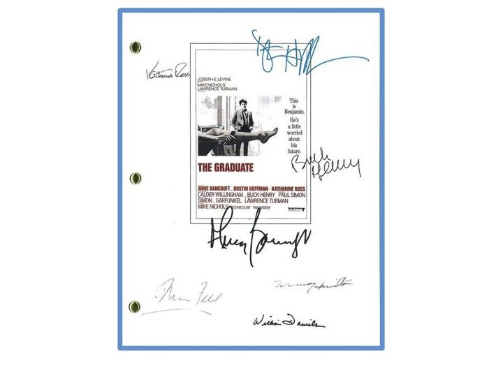 The Graduate Movie Script Signed Screenplay Autographed: Dustin Hoffman ...