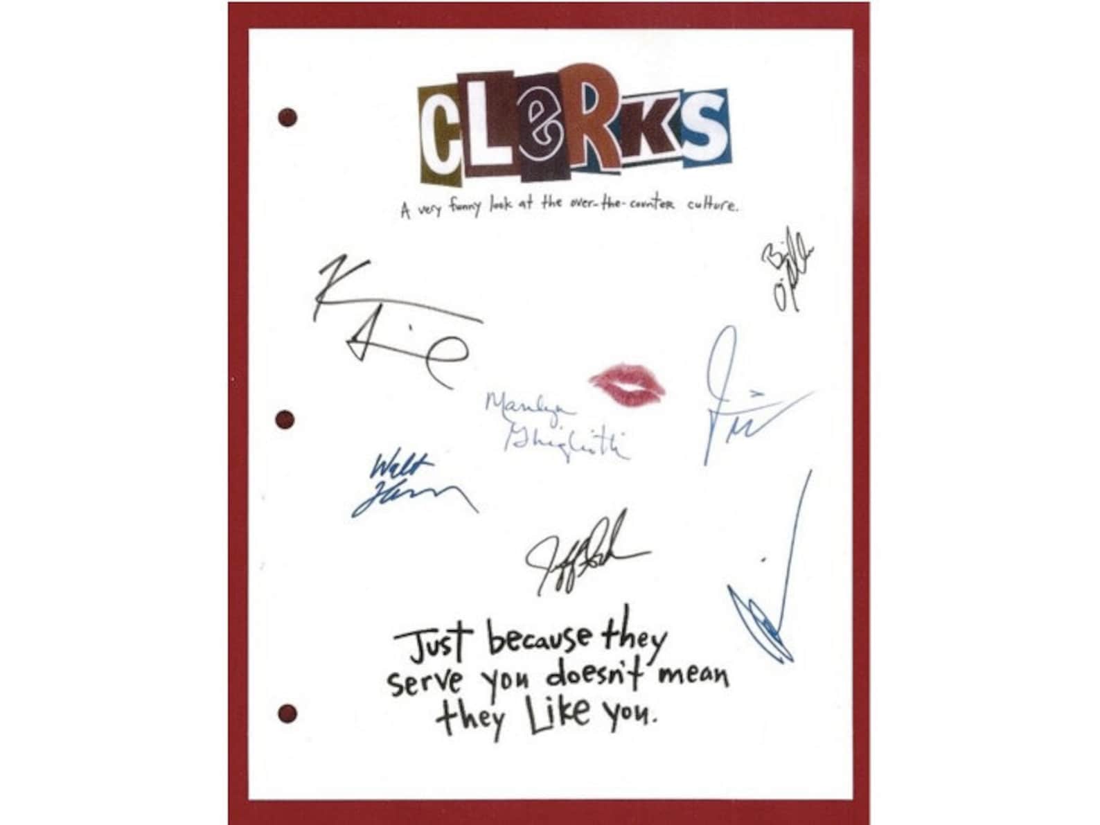 Clerks Movie Script Signed Screenplay Autographed Kevin Smith - Etsy
