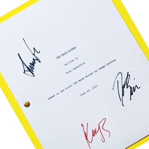Maze Runner Movie Screenplay Script Autographed Dylan - Etsy UK